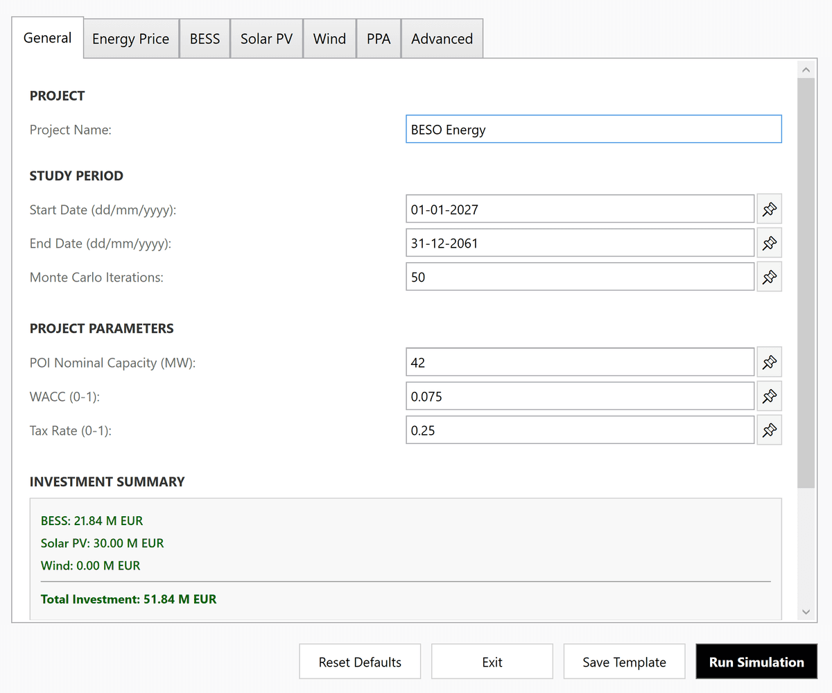 Features | BESO Energy Storage Optimizer | BESO